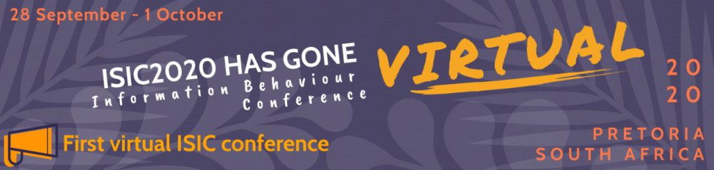 Information Seeking in Context (ISIC) 2020. [Online], del 28 de septiembre al 1 de octubre de ...